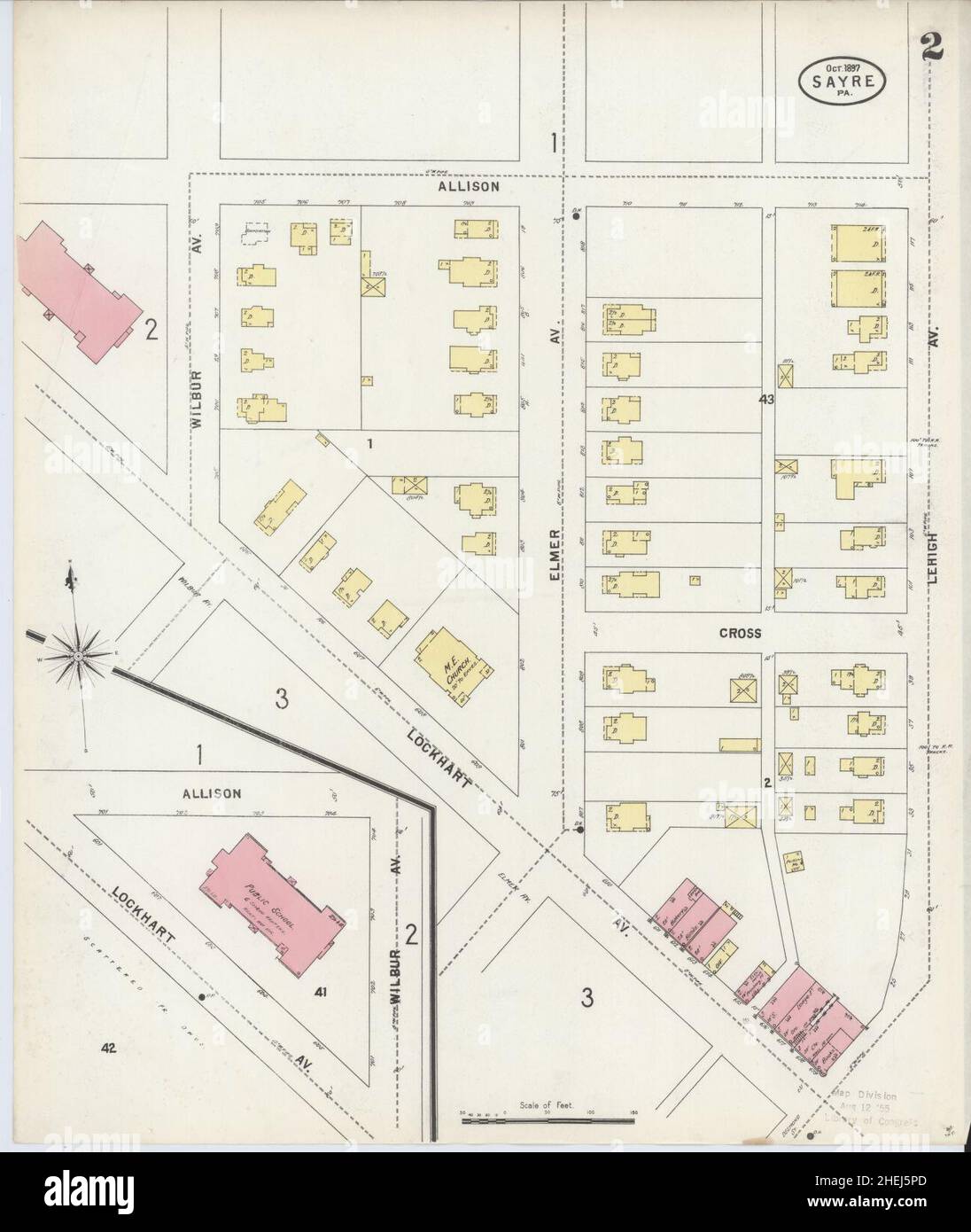 Sanborn Fire Insurance Map from Sayre, Bradford County, Pennsylvania ...
