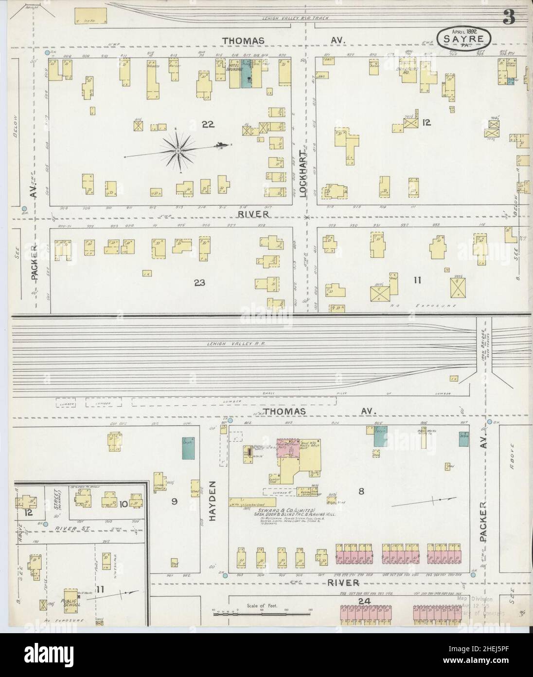 Sayre pennsylvania map hi-res stock photography and images - Alamy