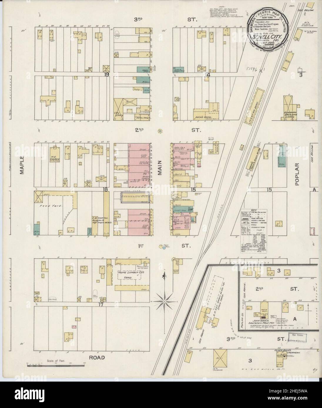 Sanborn Fire Insurance Map from Schell City, Vernon County, Missouri ...