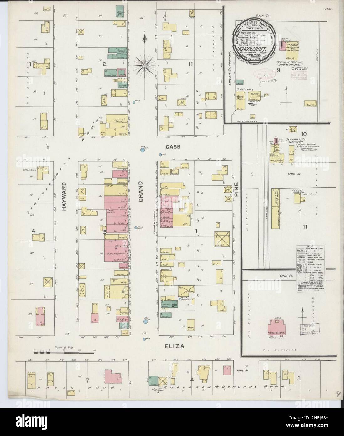 Map of schoolcraft hi-res stock photography and images - Alamy