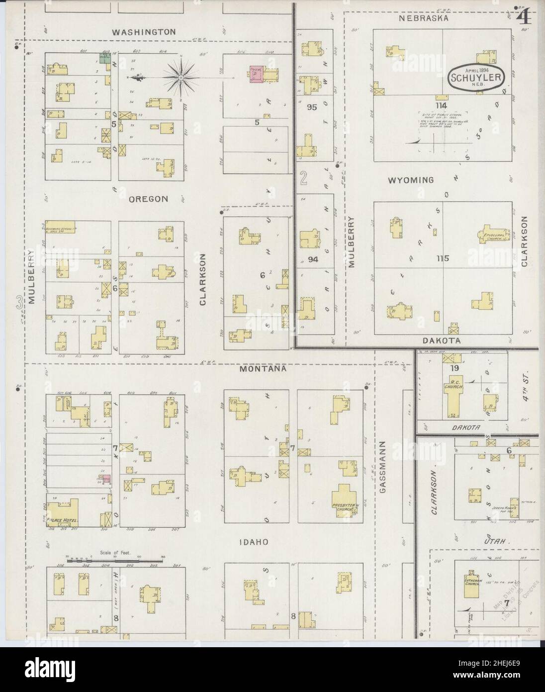Colfax county map hi-res stock photography and images - Alamy