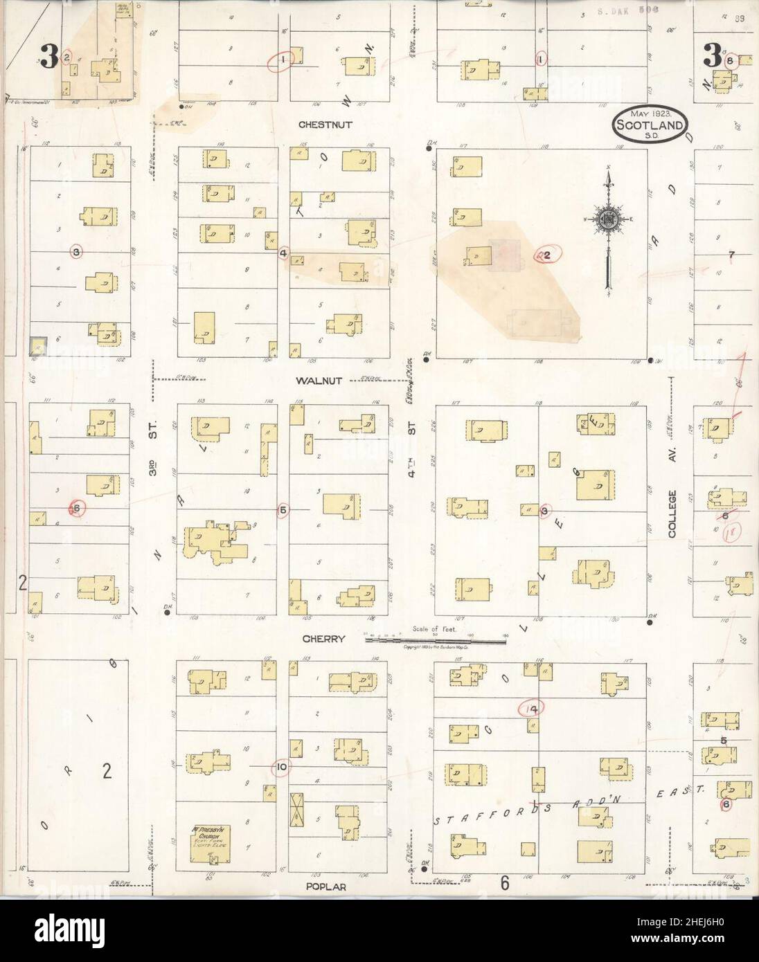 Map of scotland south dakota hi-res stock photography and images - Alamy