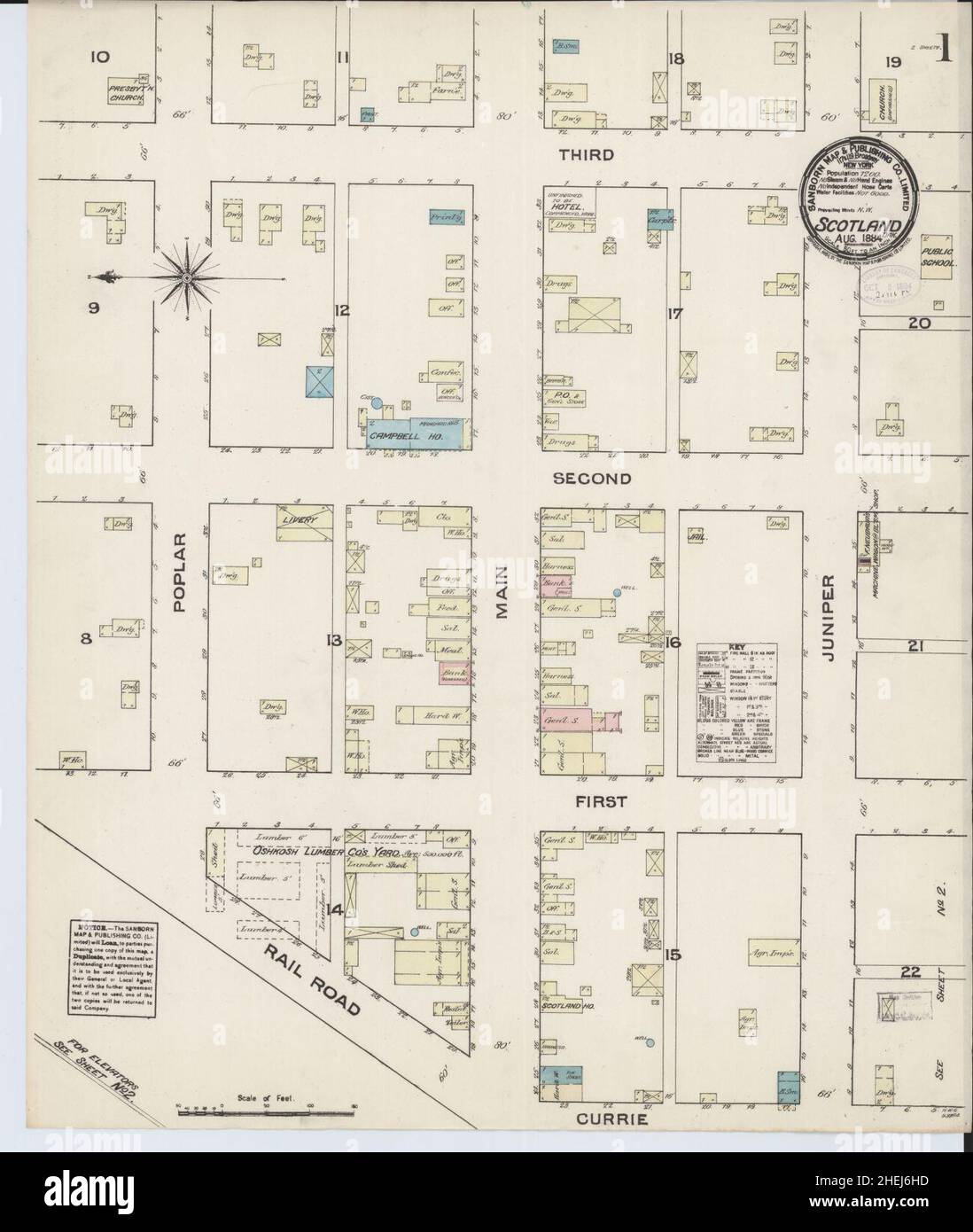 Map of scotland south dakota hi-res stock photography and images - Alamy