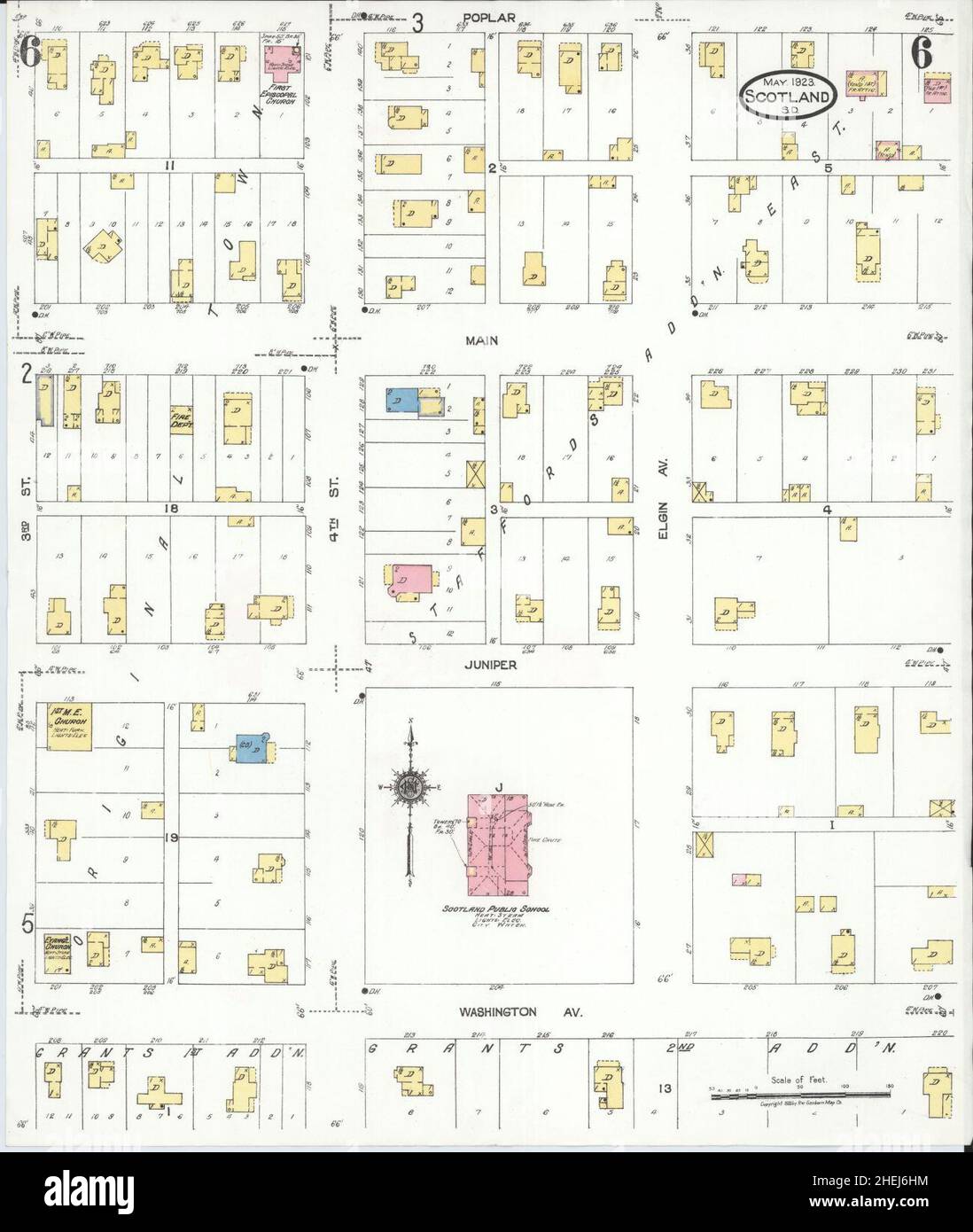 Map of scotland south dakota hi-res stock photography and images - Alamy