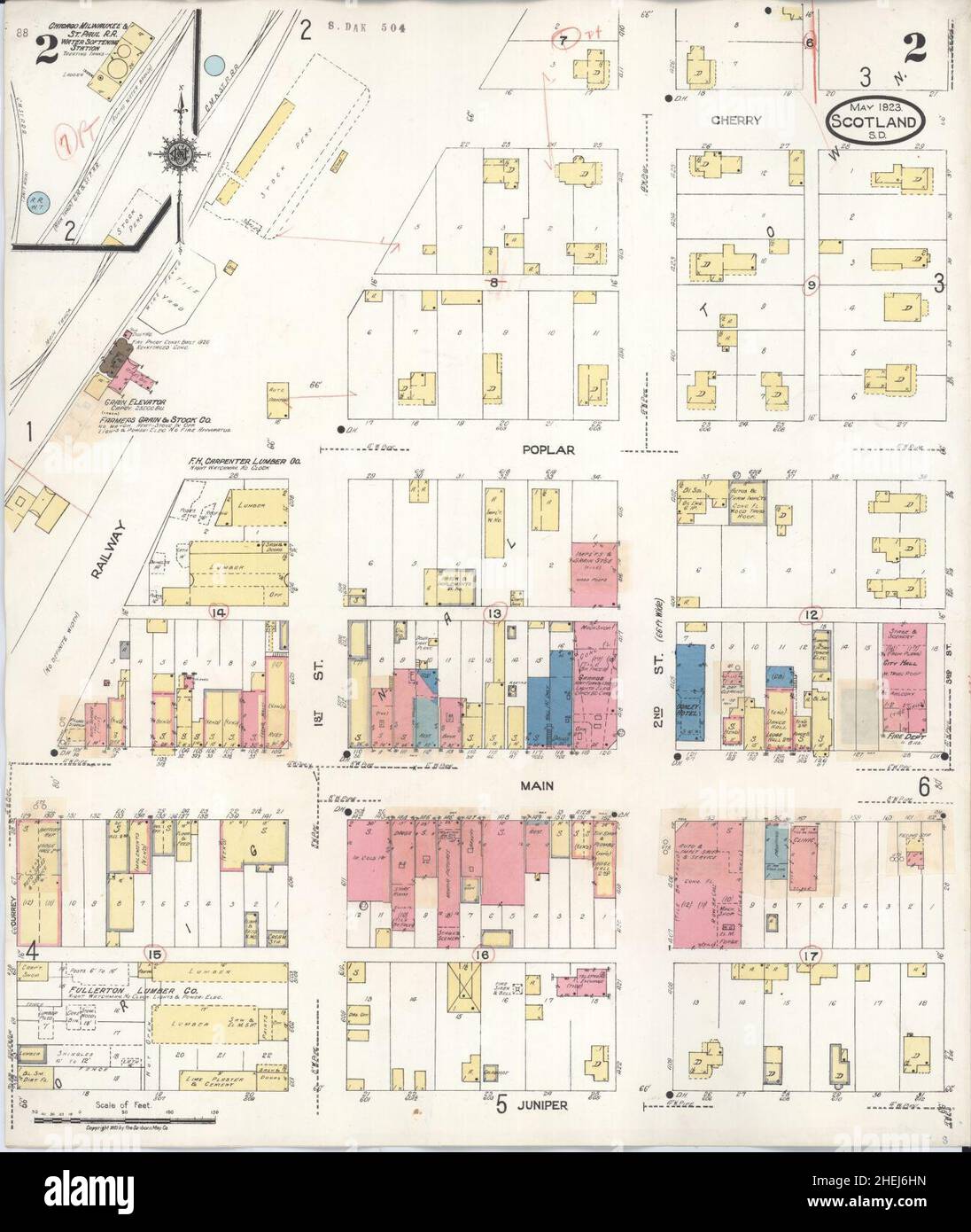 Map of scotland south dakota hi-res stock photography and images - Alamy