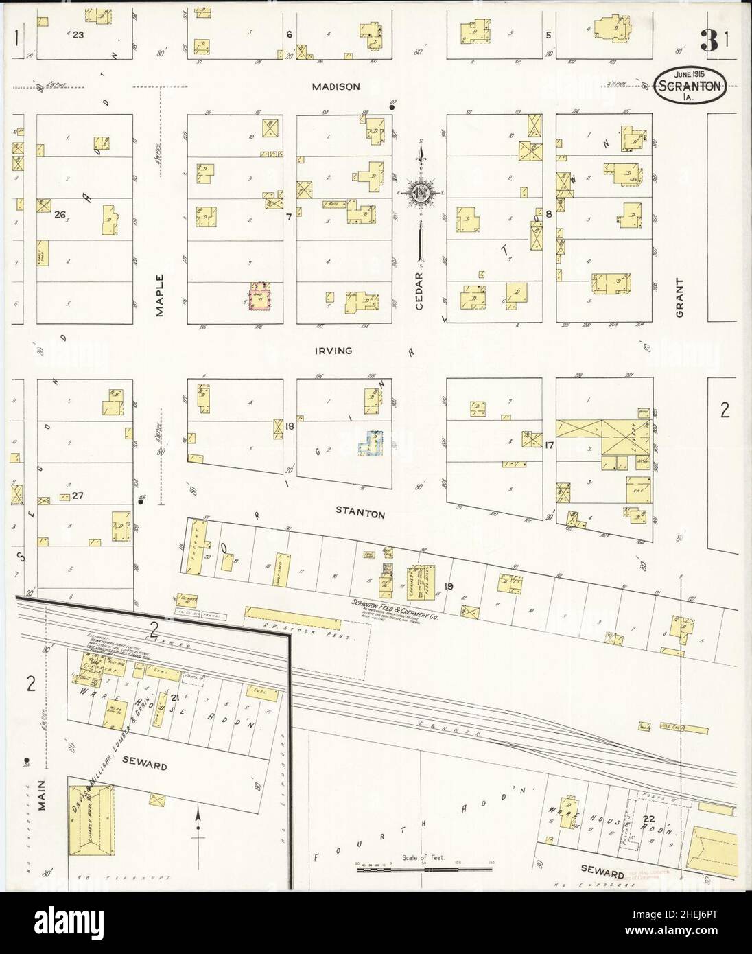 Scranton iowa map hi-res stock photography and images - Alamy