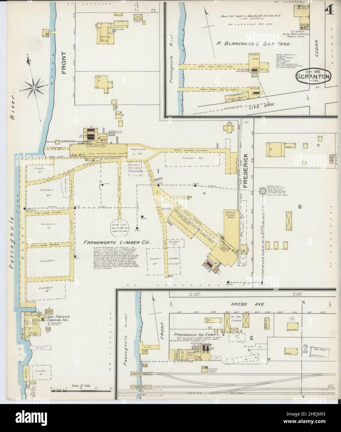 Sanborn Fire Insurance Map from Scranton, Jackson County, Mississippi ...