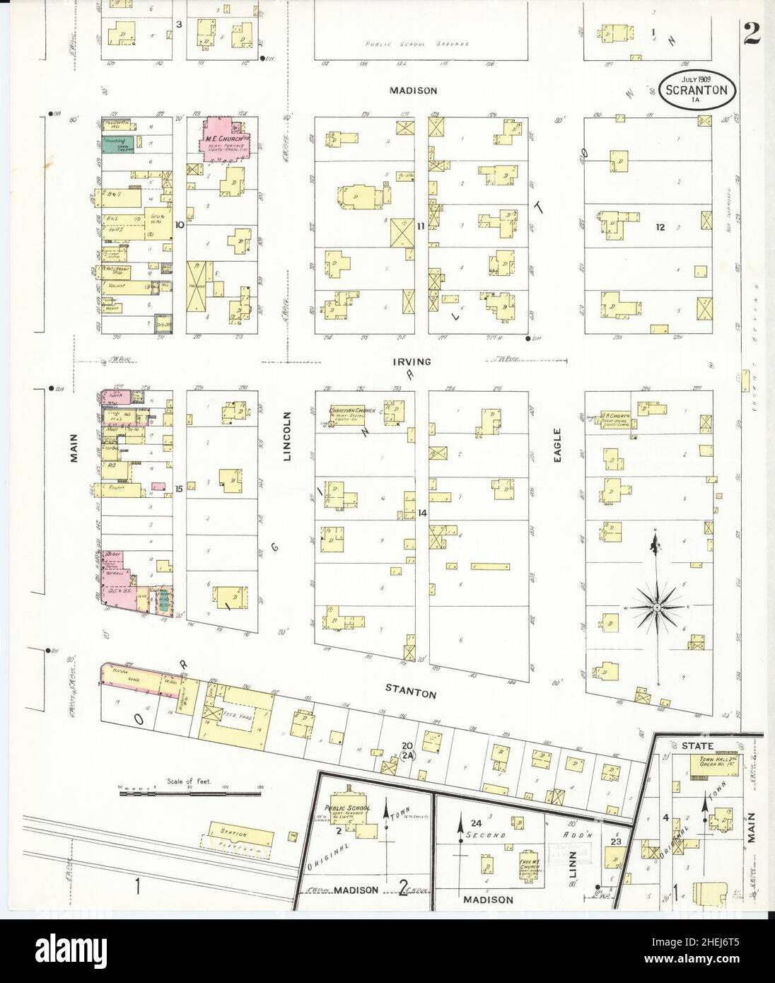 Scranton iowa map hi-res stock photography and images - Alamy
