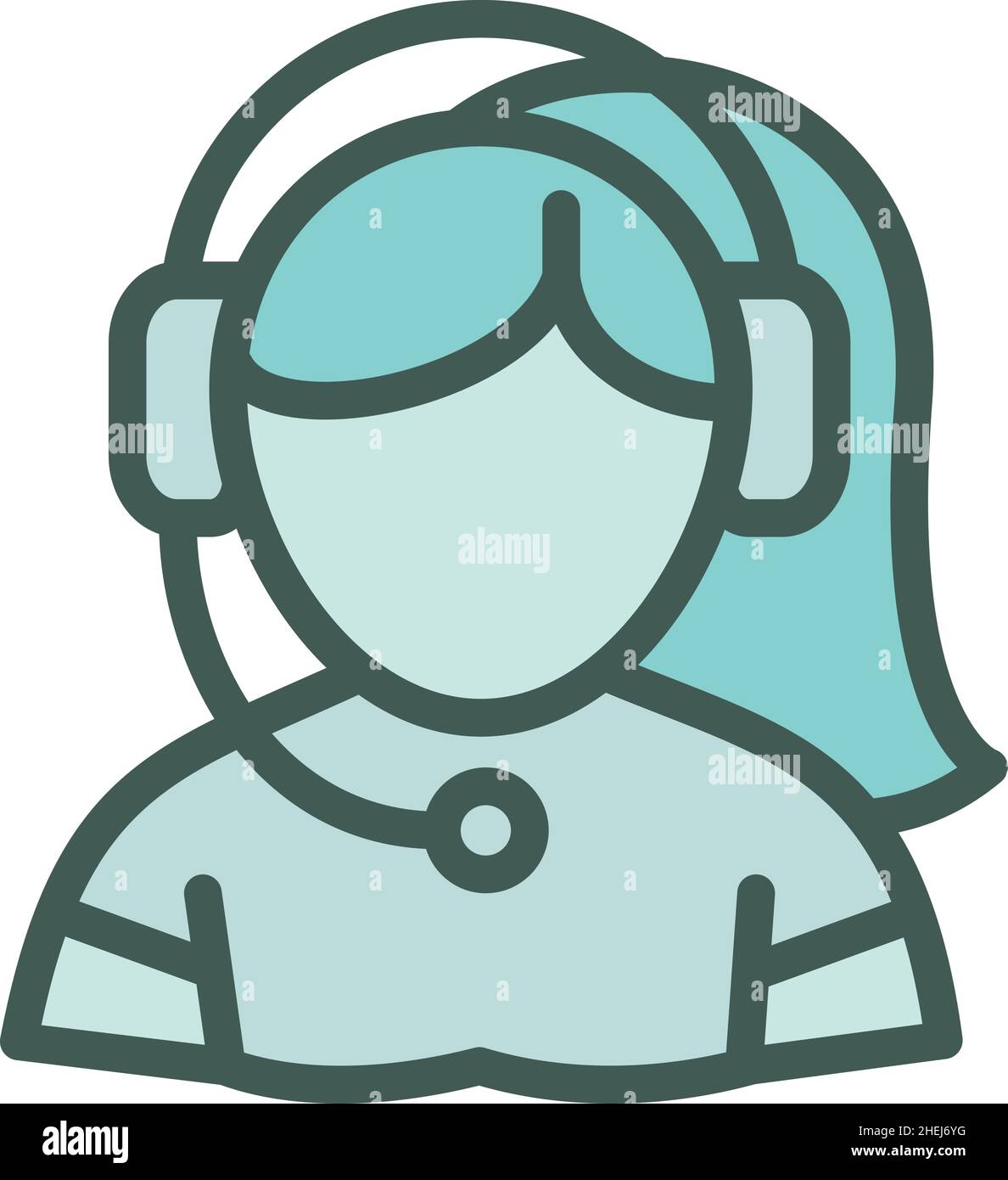 Black female at desktop computer Stock Vector Images - Alamy