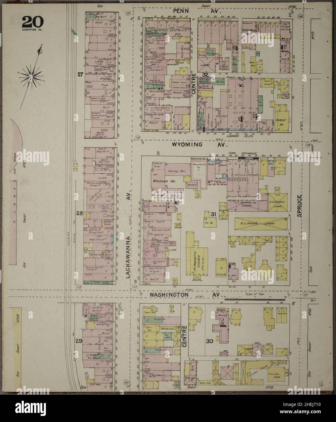 Sanborn Fire Insurance Map from Scranton, Lackawanna County ...