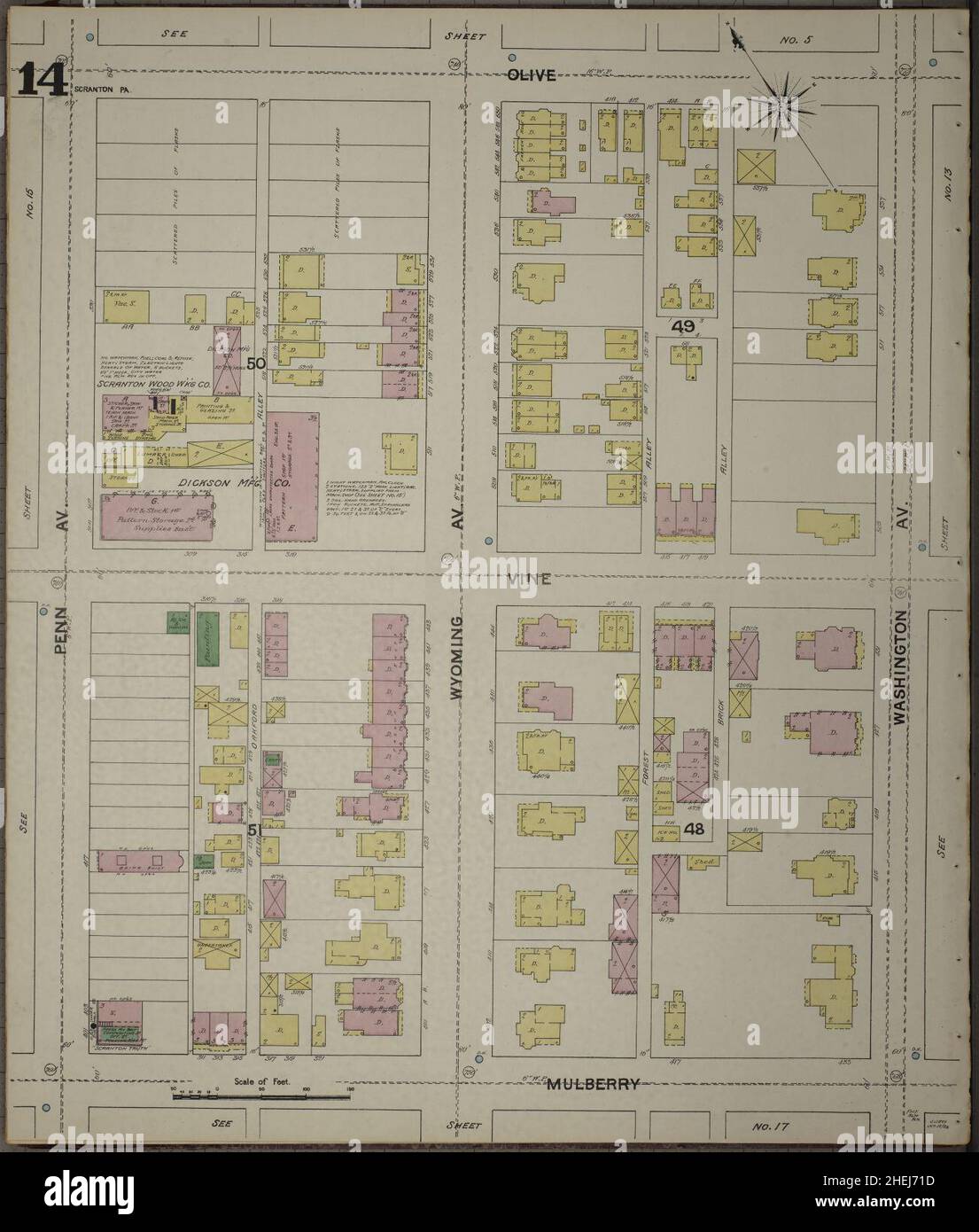 Sanborn Fire Insurance Map from Scranton, Lackawanna County ...