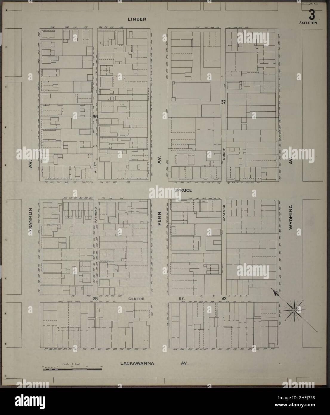 Sanborn Fire Insurance Map from Scranton, Lackawanna County ...