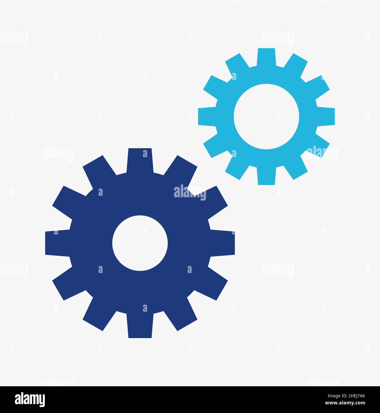 Two simple blue gear icons on white background Stock Vector Image & Art ...