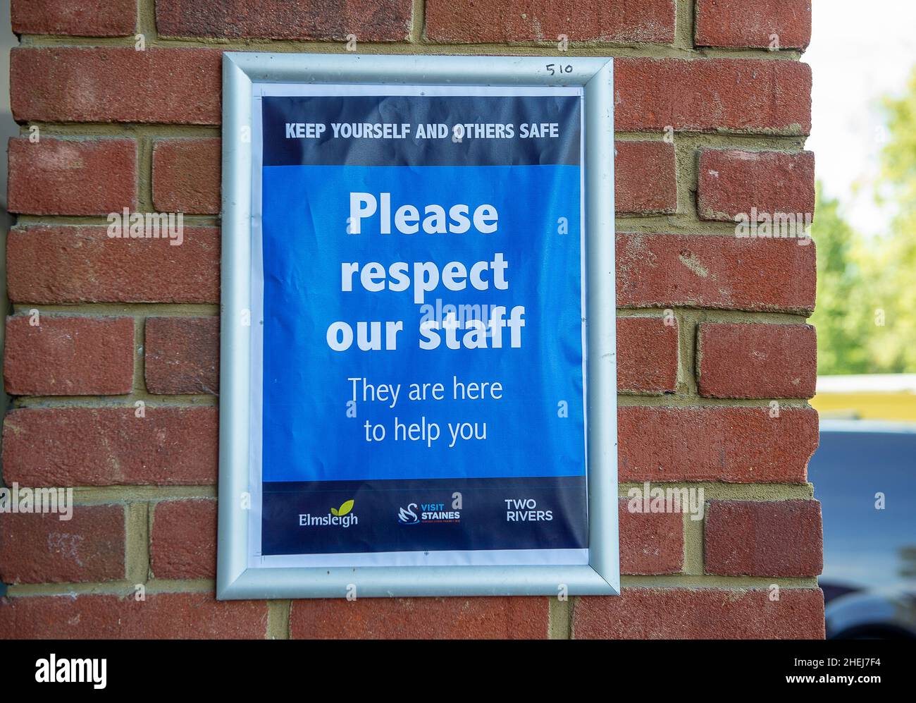 Staines-upon-Thames, Surrey, UK. 20th May, 2020. A Please Respect our ...