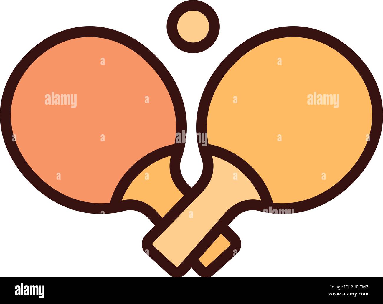 Crossed racket icon outline vector. Table tennis. Ping pong Stock ...
