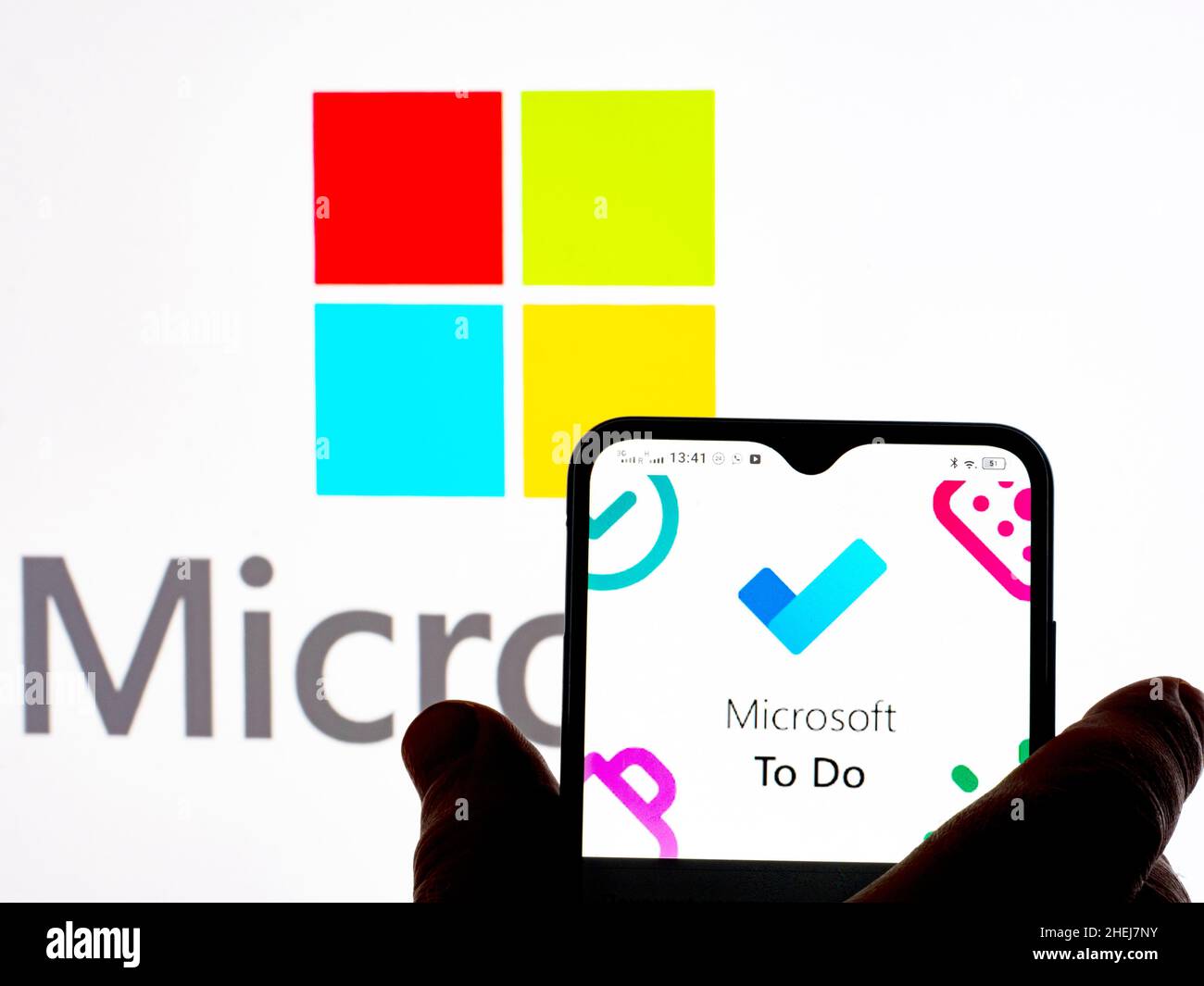 In this photo illustration Microsoft To Do logo seen displayed on a ...