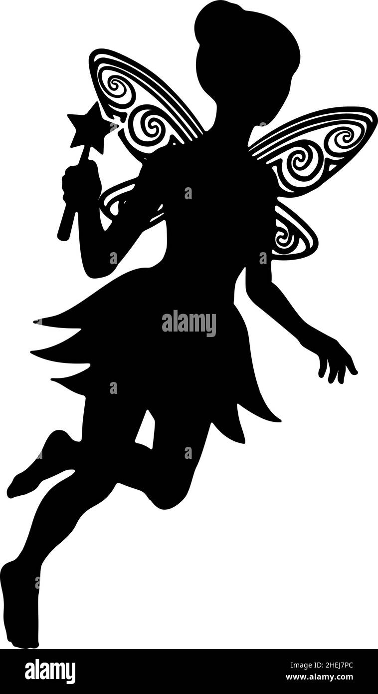 Fairy wand icon black Stock Vector Images - Alamy
