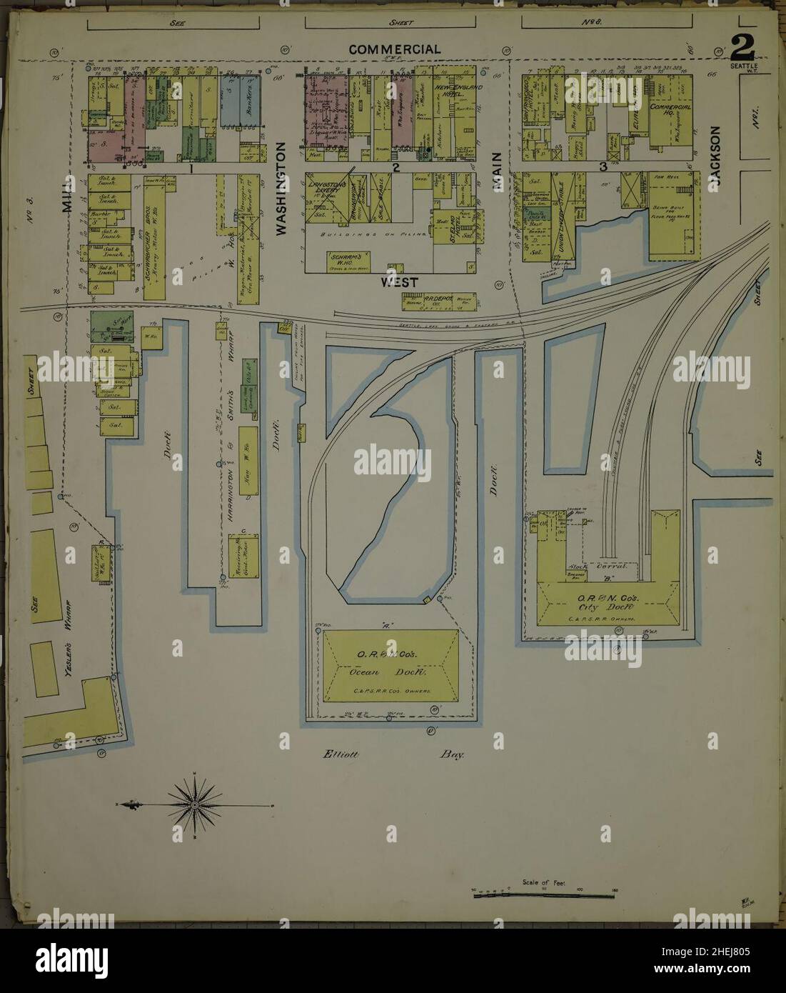 Sanborn Fire Insurance Map from Seattle, King County, Washington Stock ...