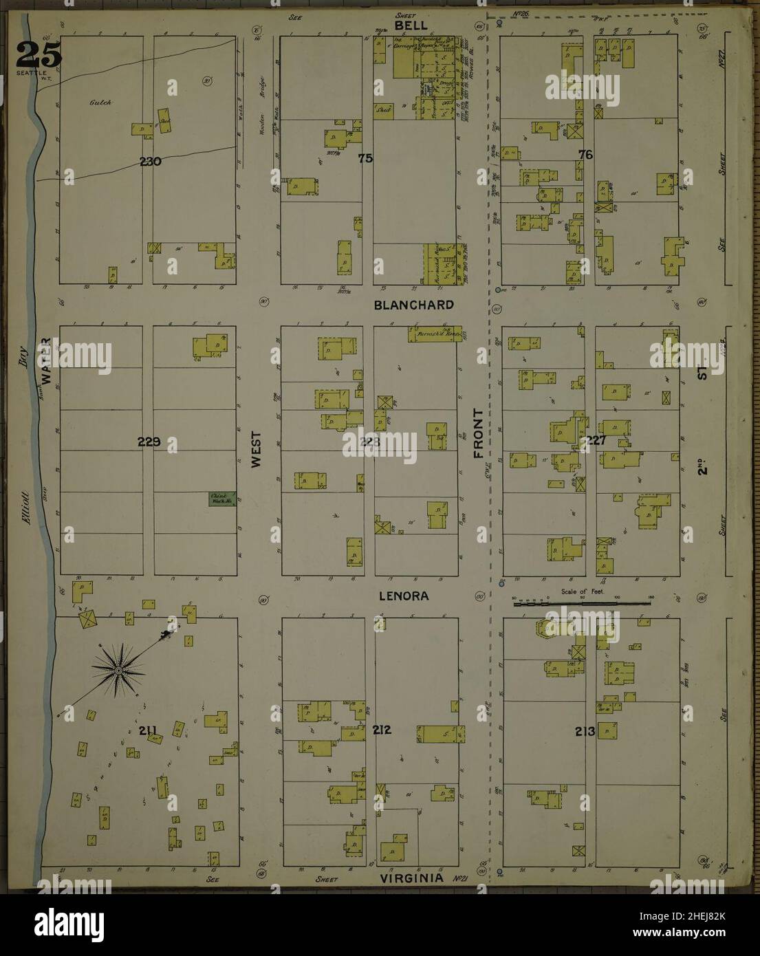Sanborn Fire Insurance Map from Seattle, King County, Washington Stock ...