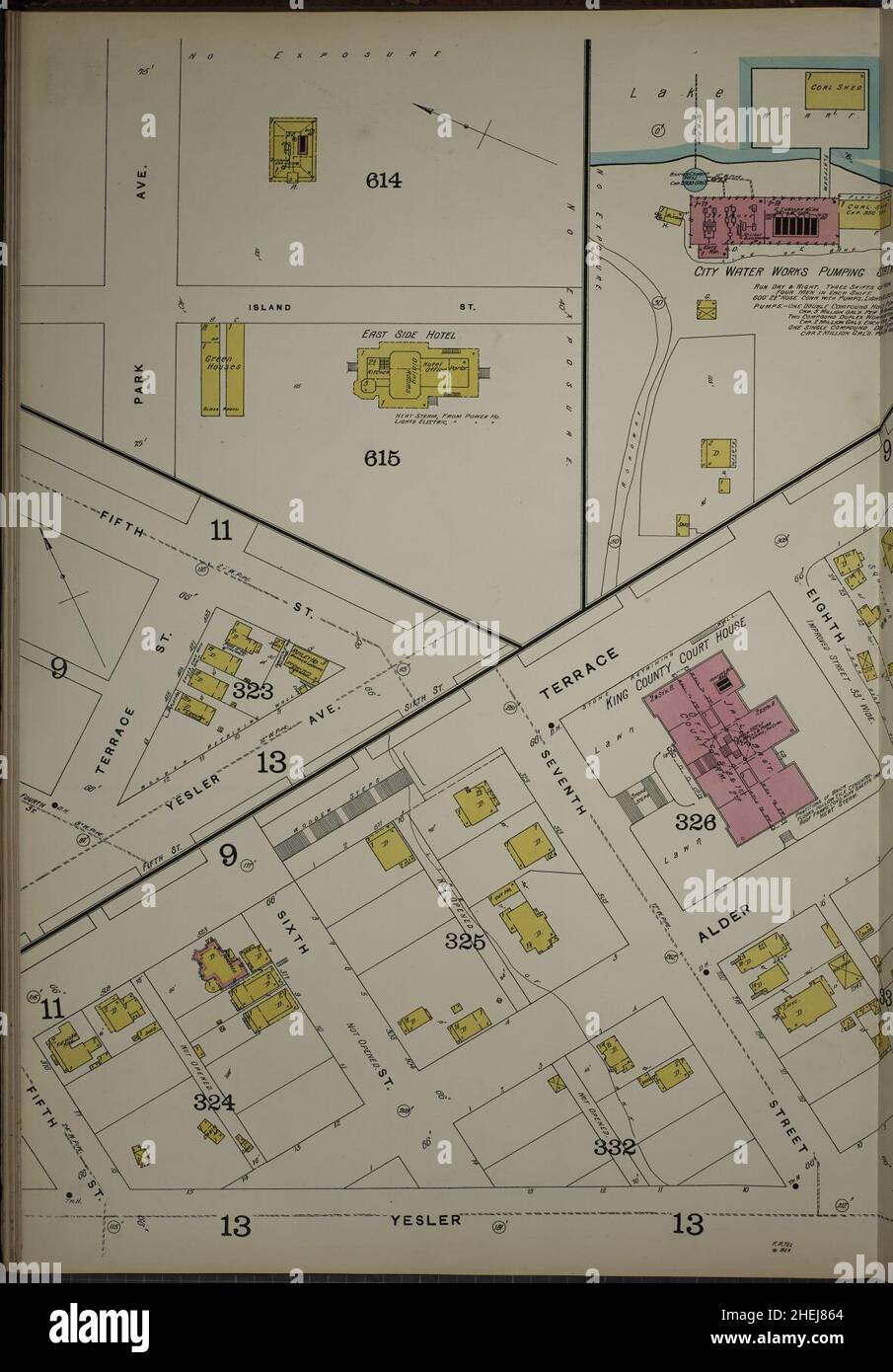 Sanborn Fire Insurance Map from Seattle, King County, Washington Stock ...