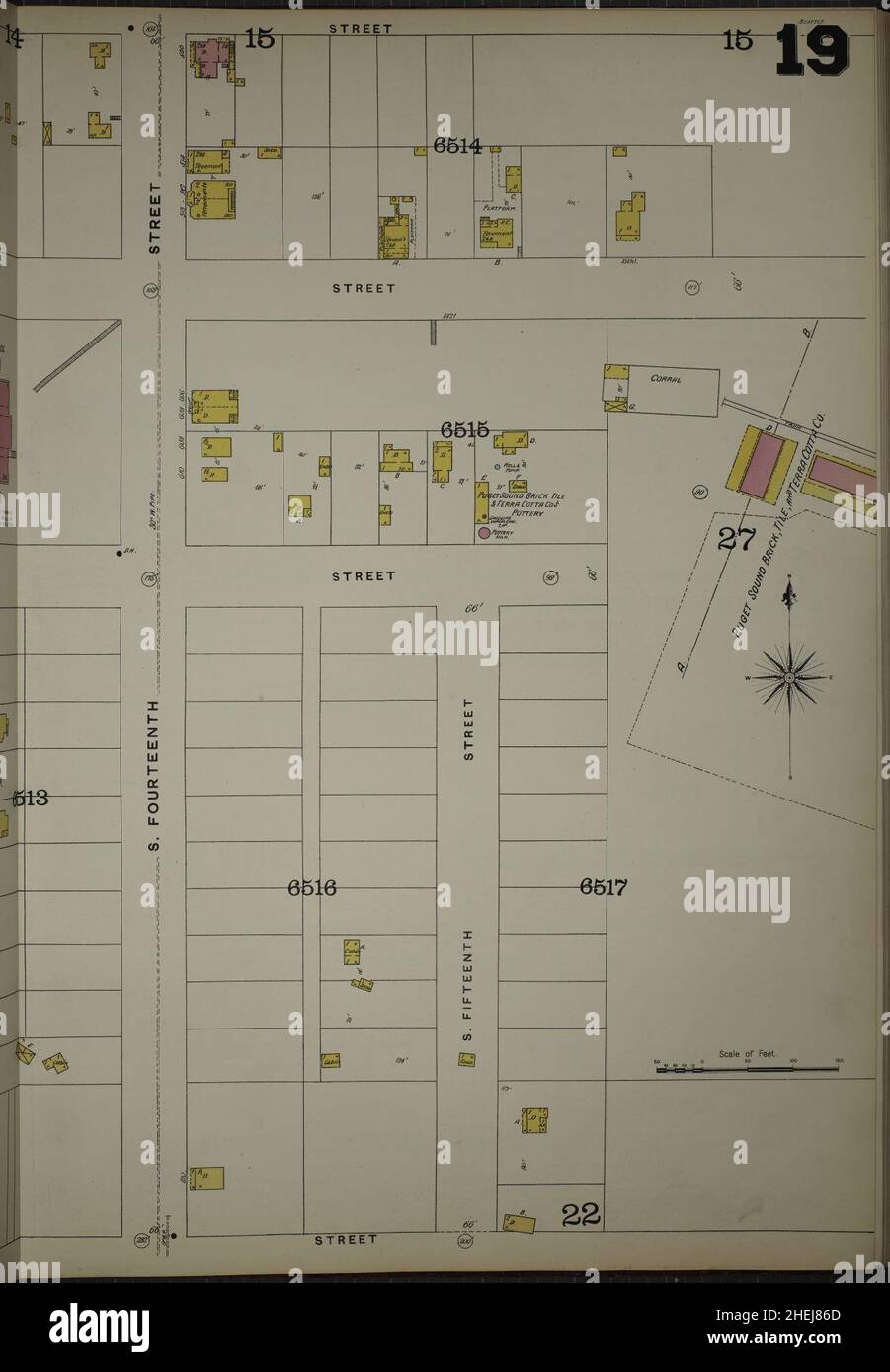 Sanborn Fire Insurance Map from Seattle, King County, Washington Stock ...