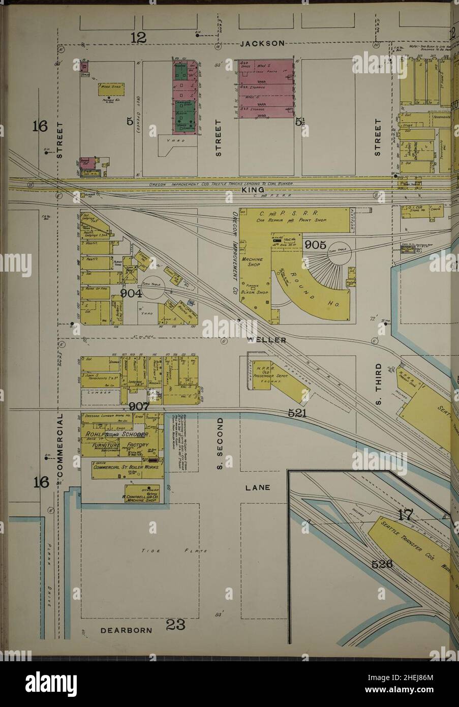 Sanborn Fire Insurance Map from Seattle, King County, Washington Stock ...