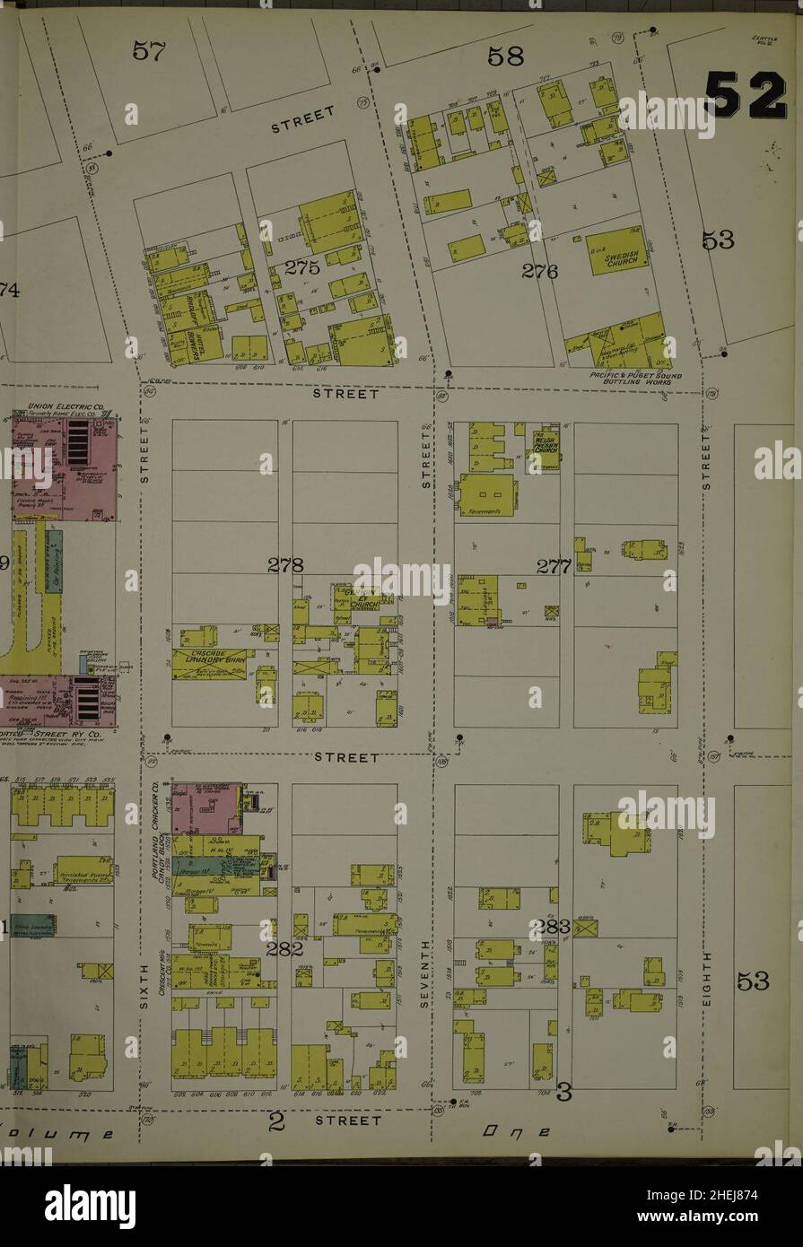 Sanborn Fire Insurance Map from Seattle, King County, Washington Stock ...