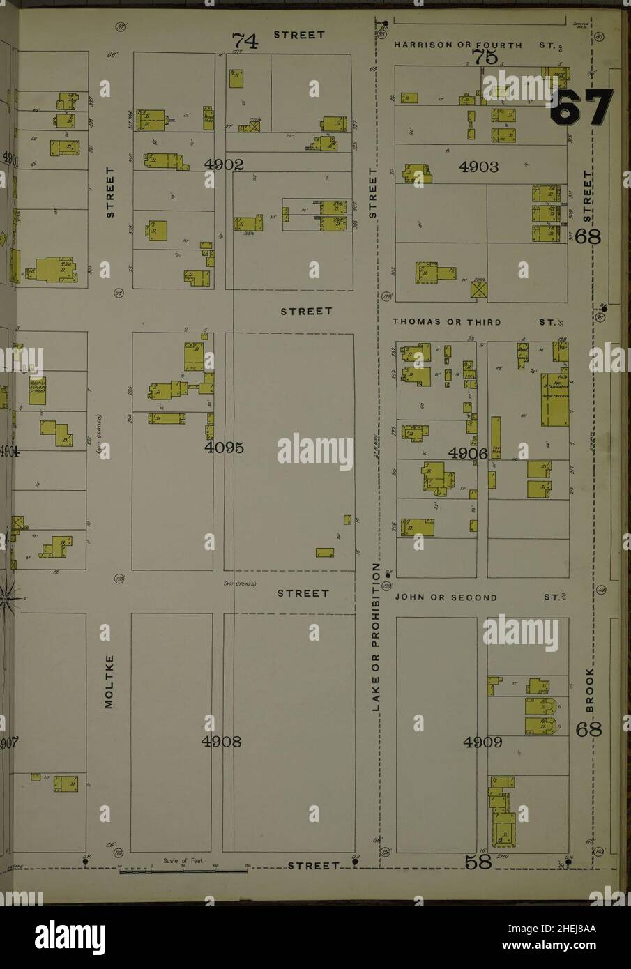 Sanborn Fire Insurance Map from Seattle, King County, Washington Stock ...