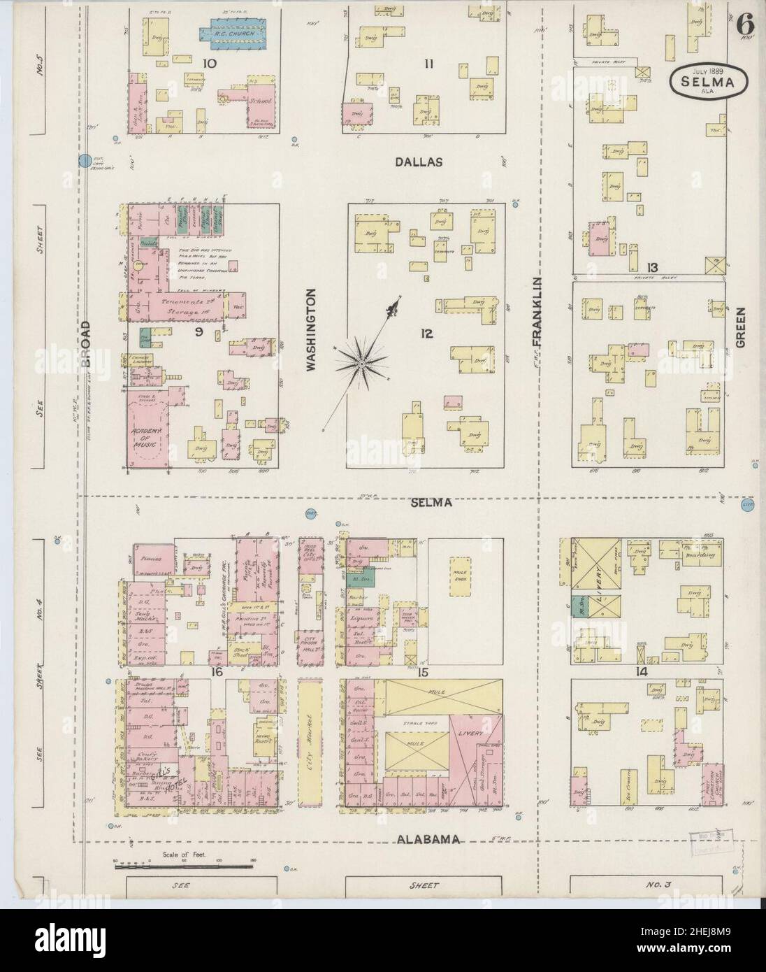 Selma alabama map hi-res stock photography and images - Alamy