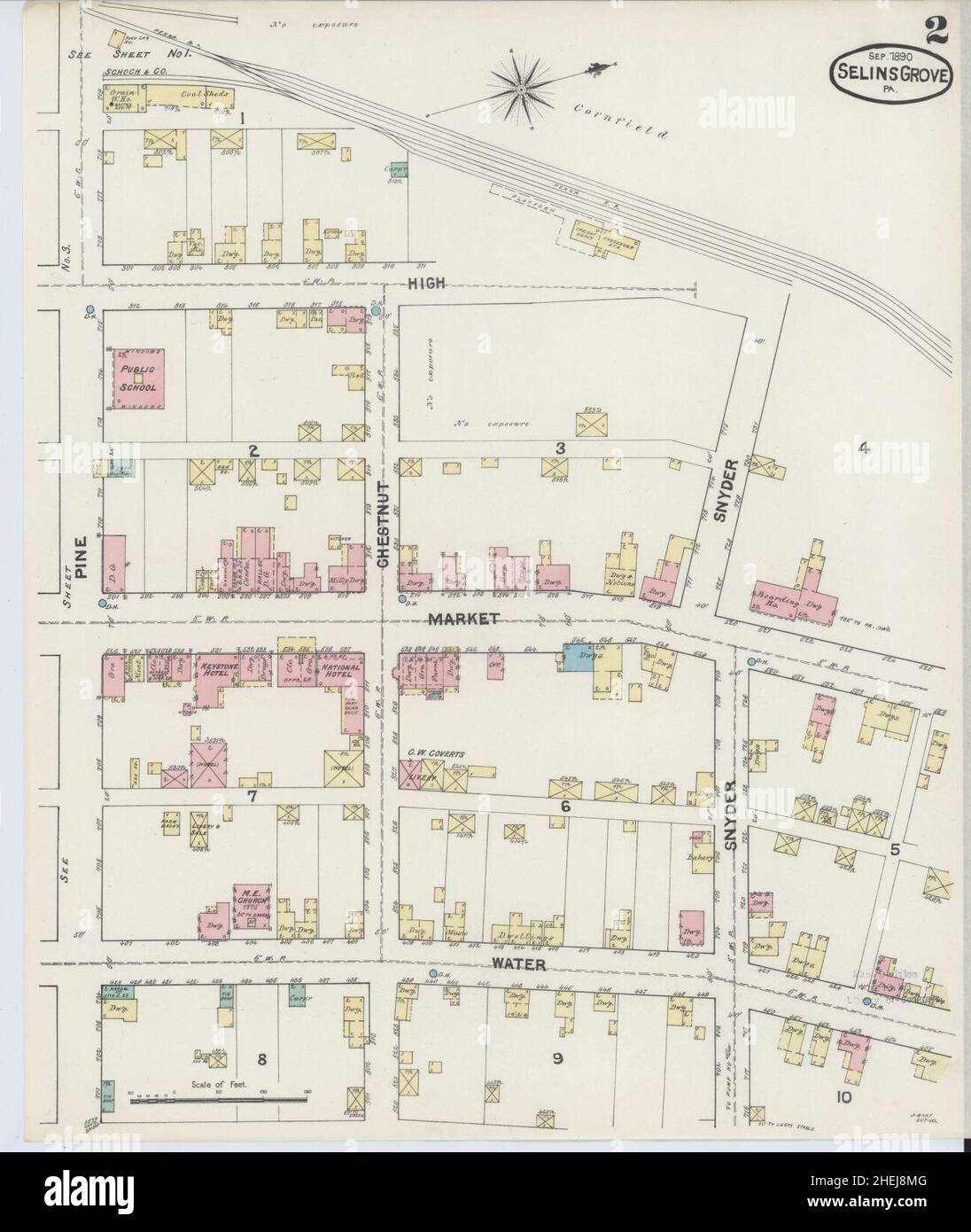 Snyder county map hi-res stock photography and images - Alamy
