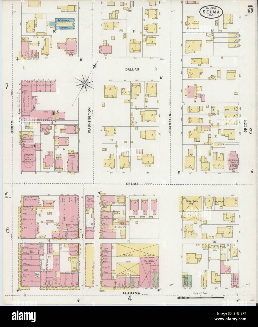 Selma alabama map hi-res stock photography and images - Alamy