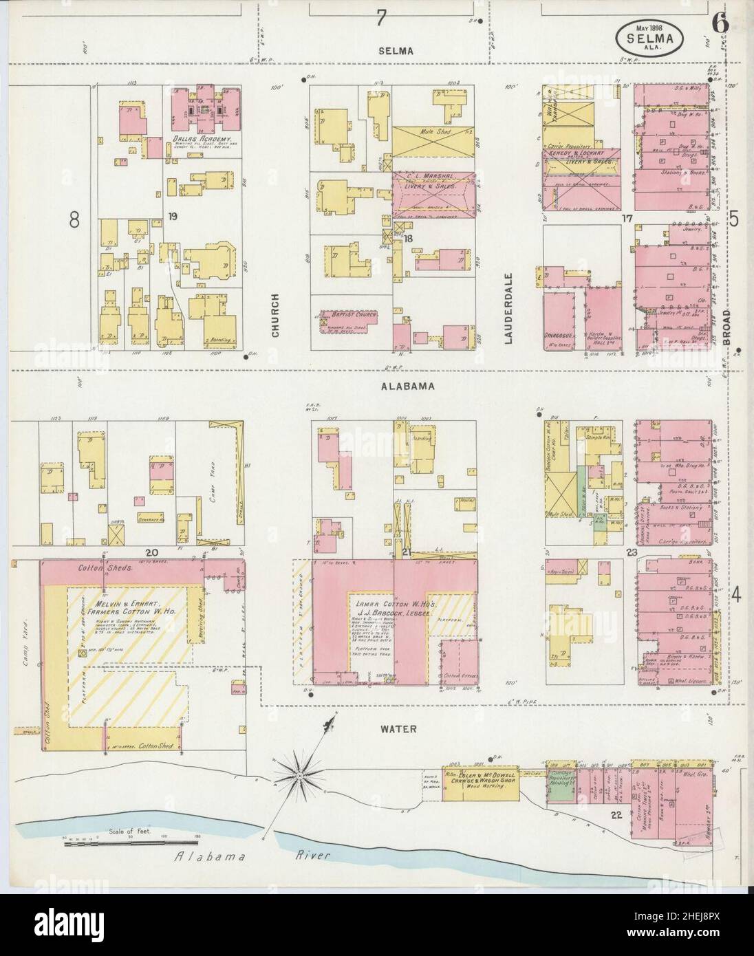 Selma alabama map hi-res stock photography and images - Alamy