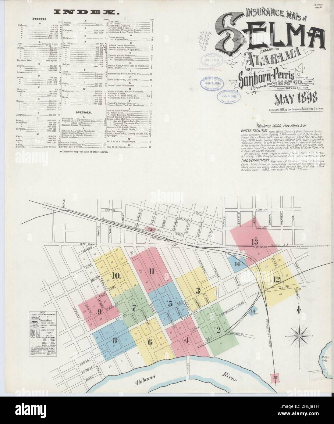 Selma alabama map hi-res stock photography and images - Alamy