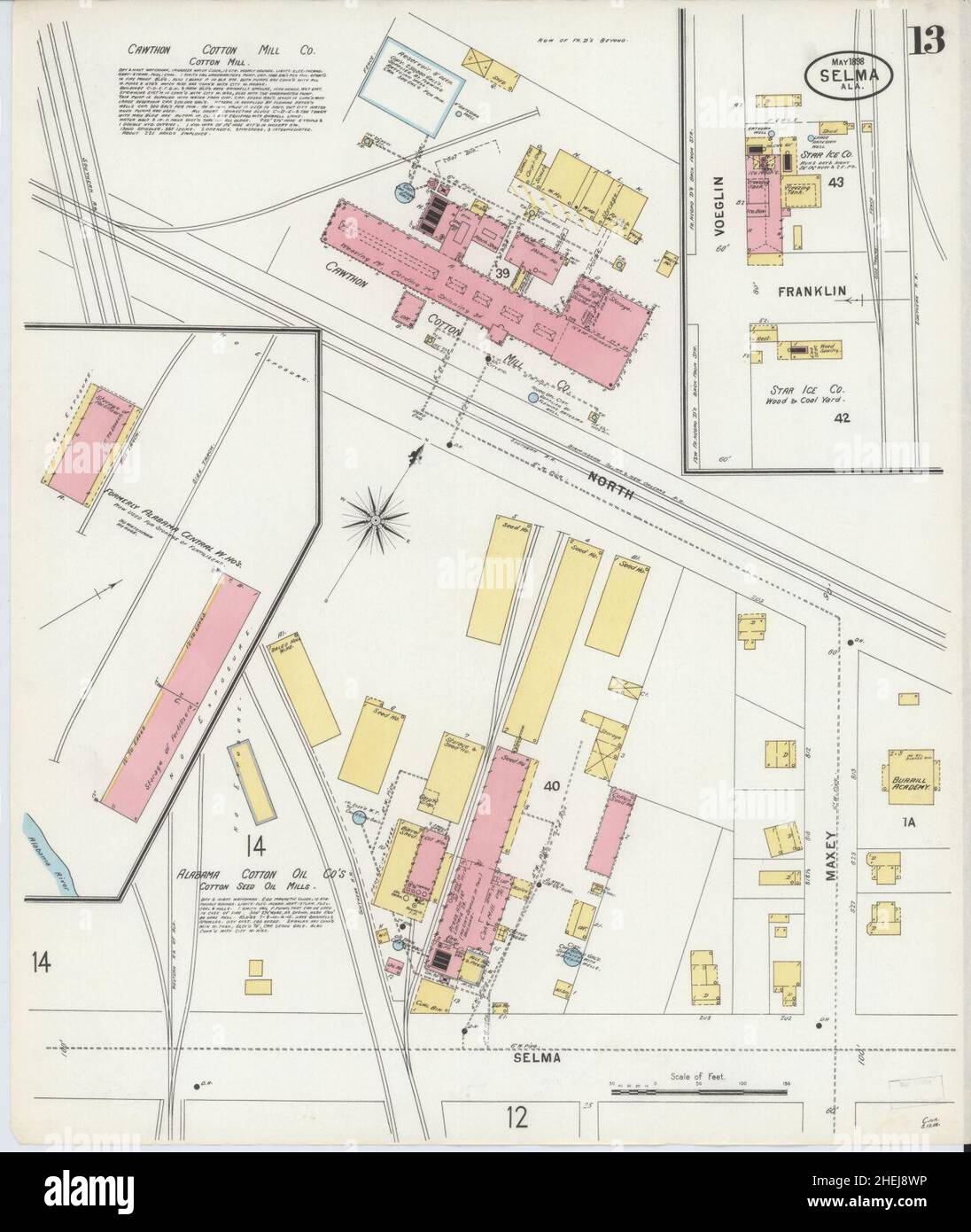 Selma alabama map hi-res stock photography and images - Alamy