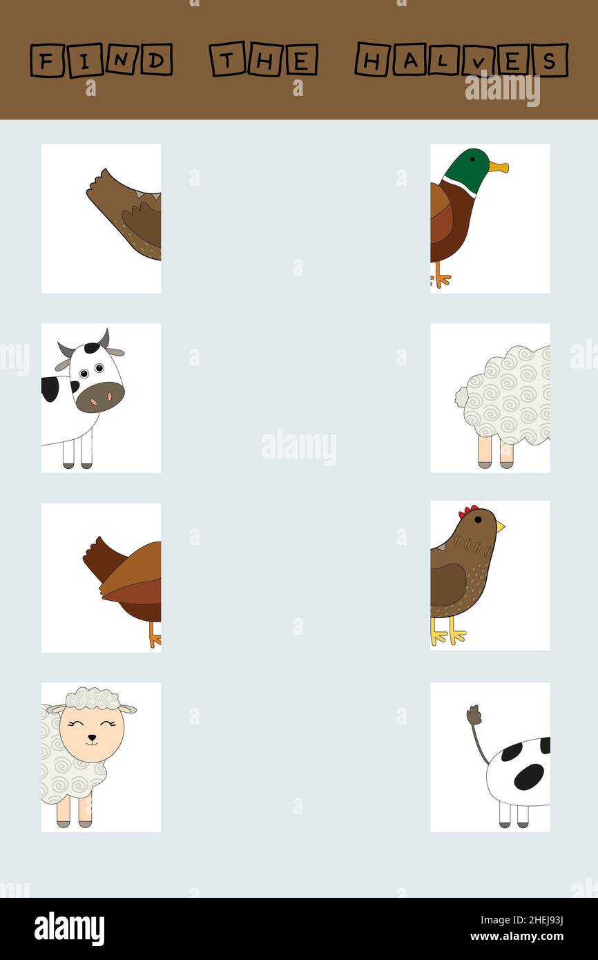 Cartoon pets puzzle hi-res stock photography and images - Alamy