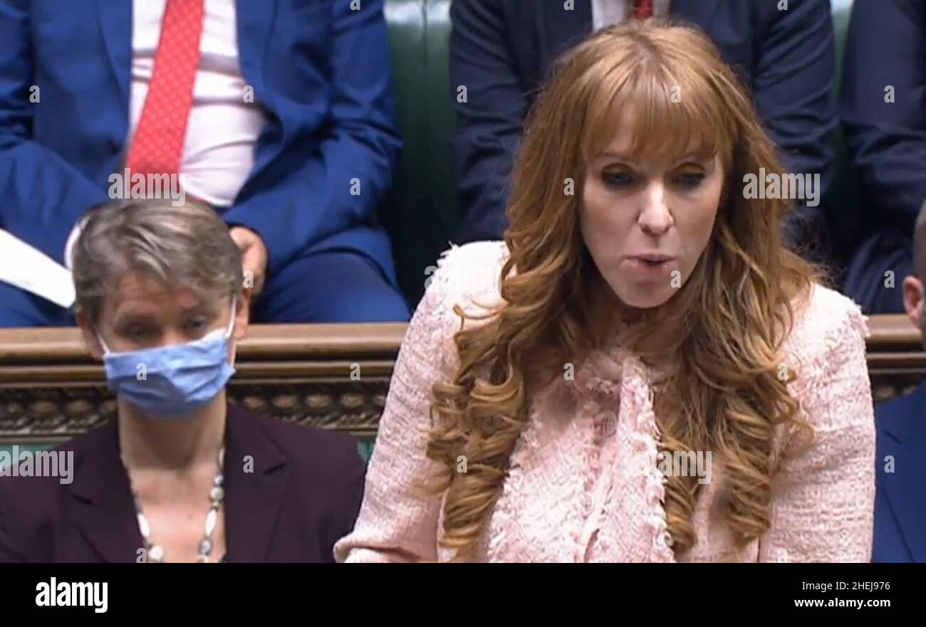Labour deputy leader Angela Rayner in the House of Commons, Westminster ...