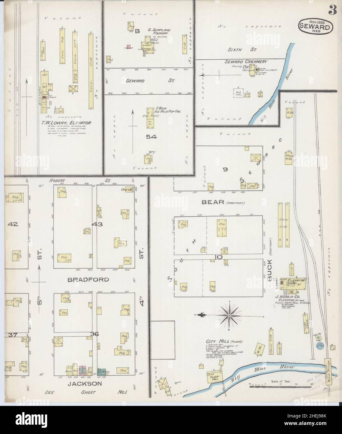 Seward county map hi-res stock photography and images - Alamy