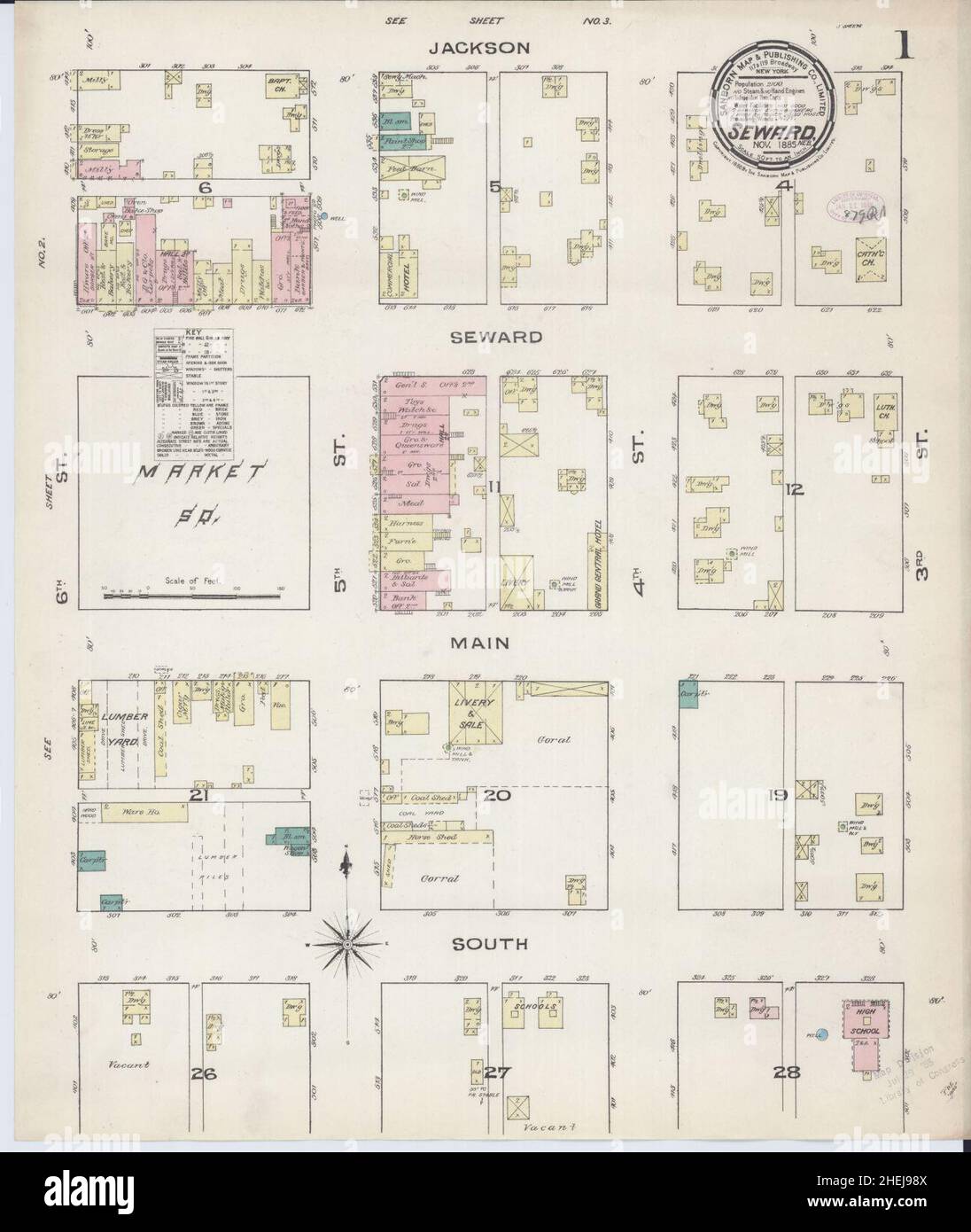 Seward county map hi-res stock photography and images - Alamy