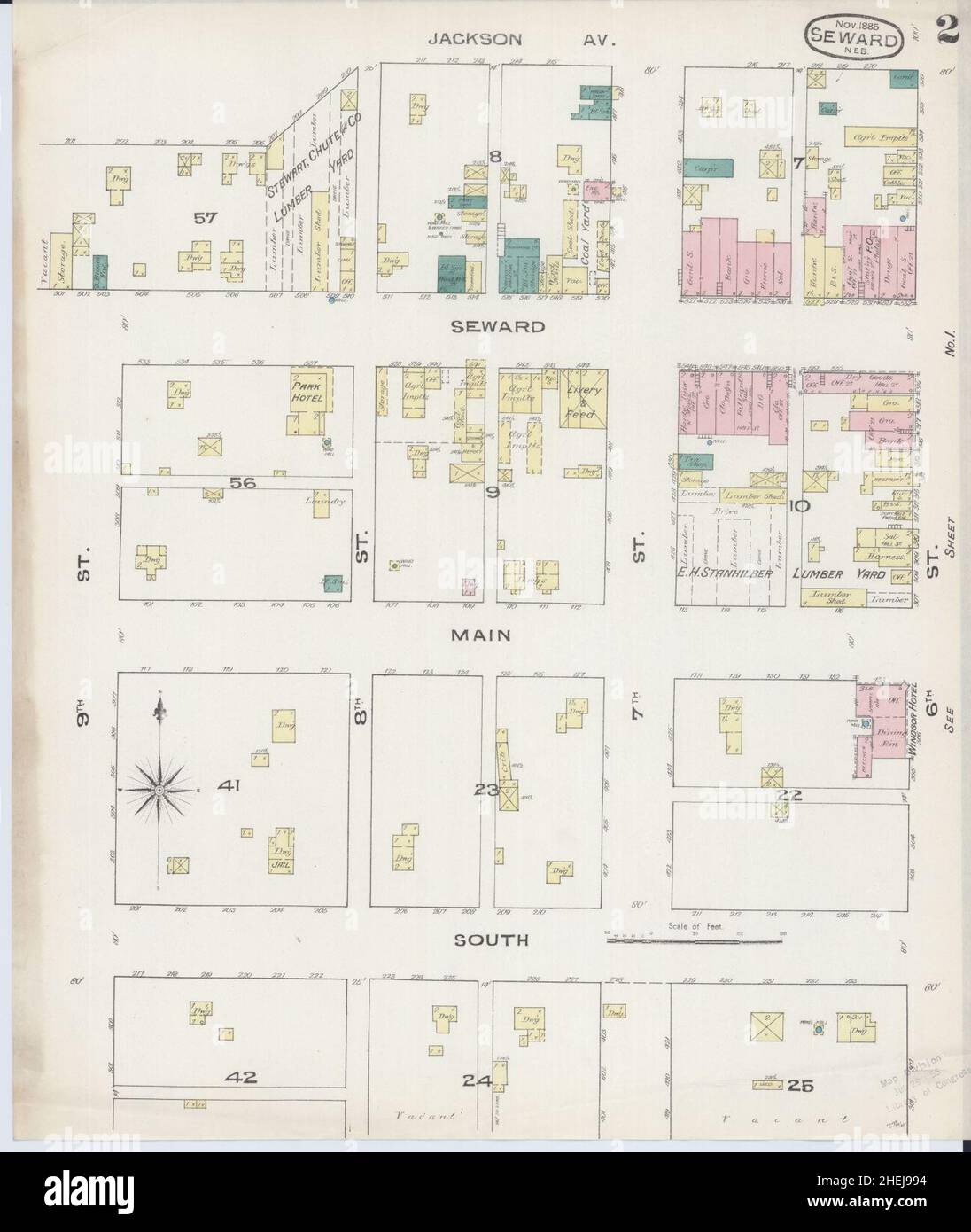 Seward county map hi-res stock photography and images - Alamy