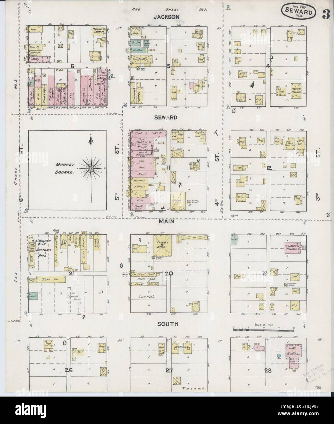 Seward county map hi-res stock photography and images - Alamy