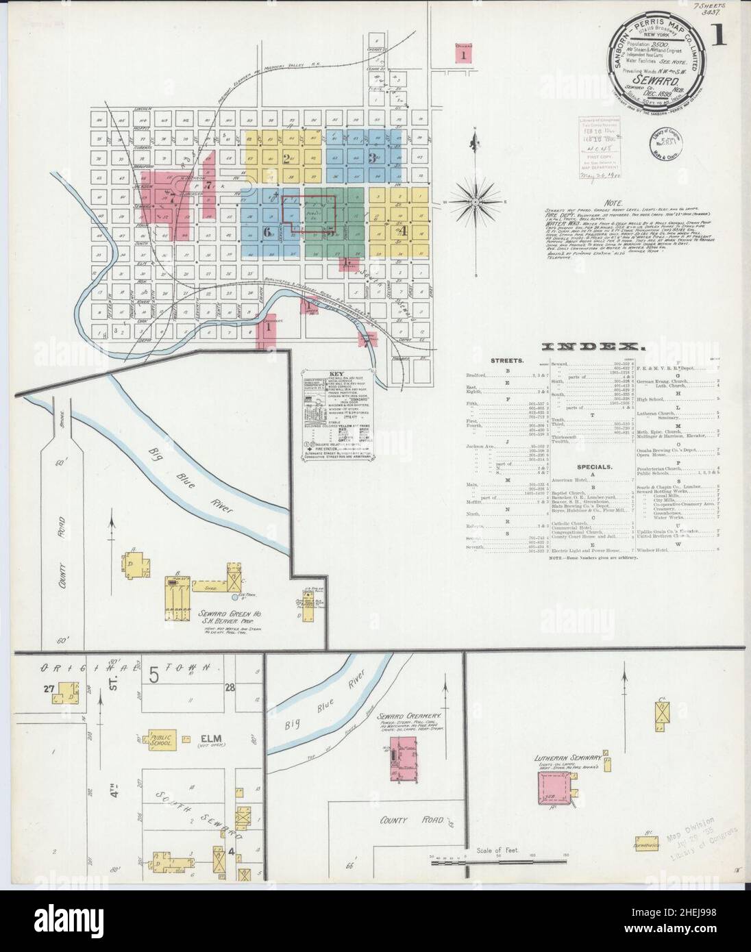 Seward county map hi-res stock photography and images - Alamy