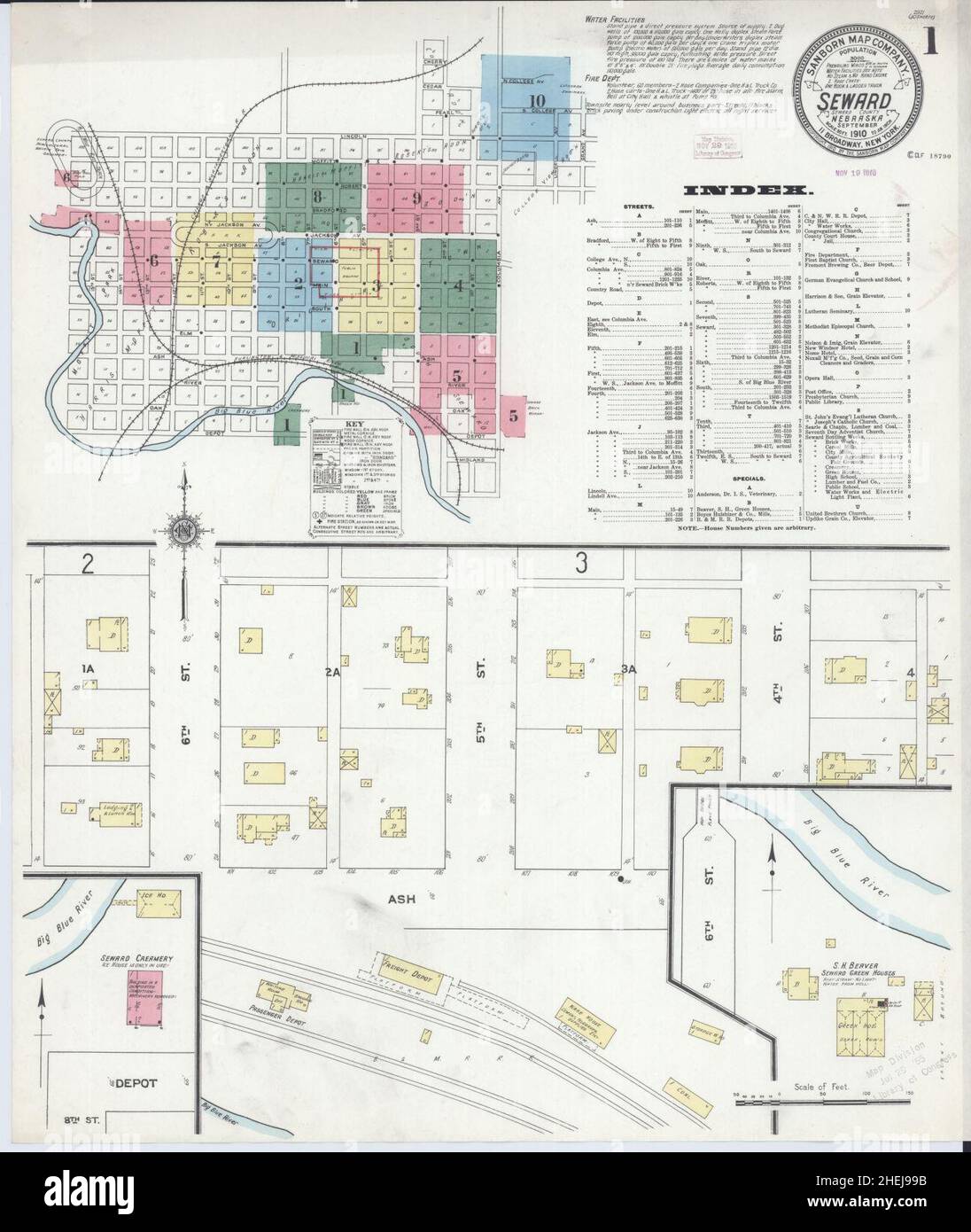 Seward county map hi-res stock photography and images - Alamy