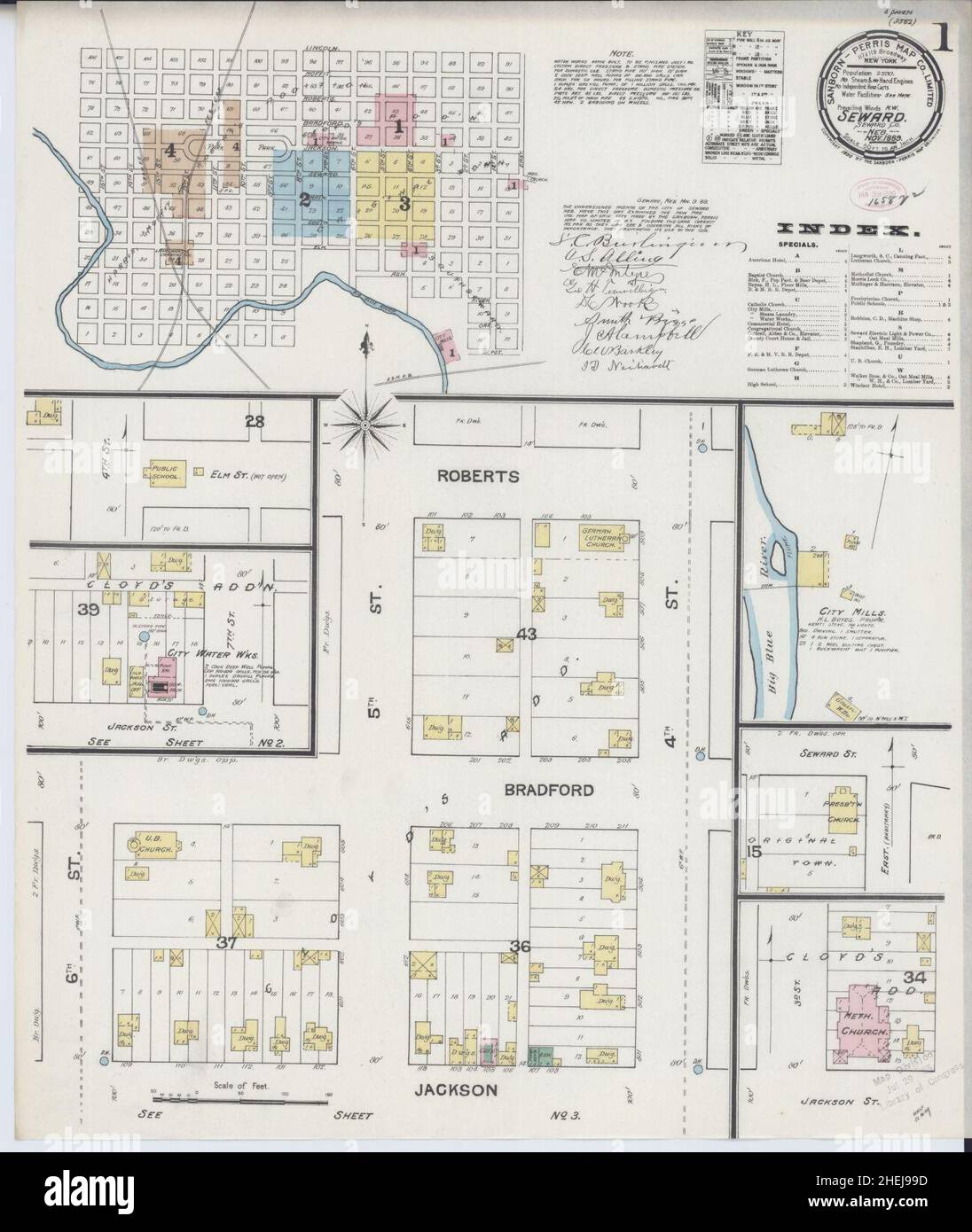 Seward county map hi-res stock photography and images - Alamy