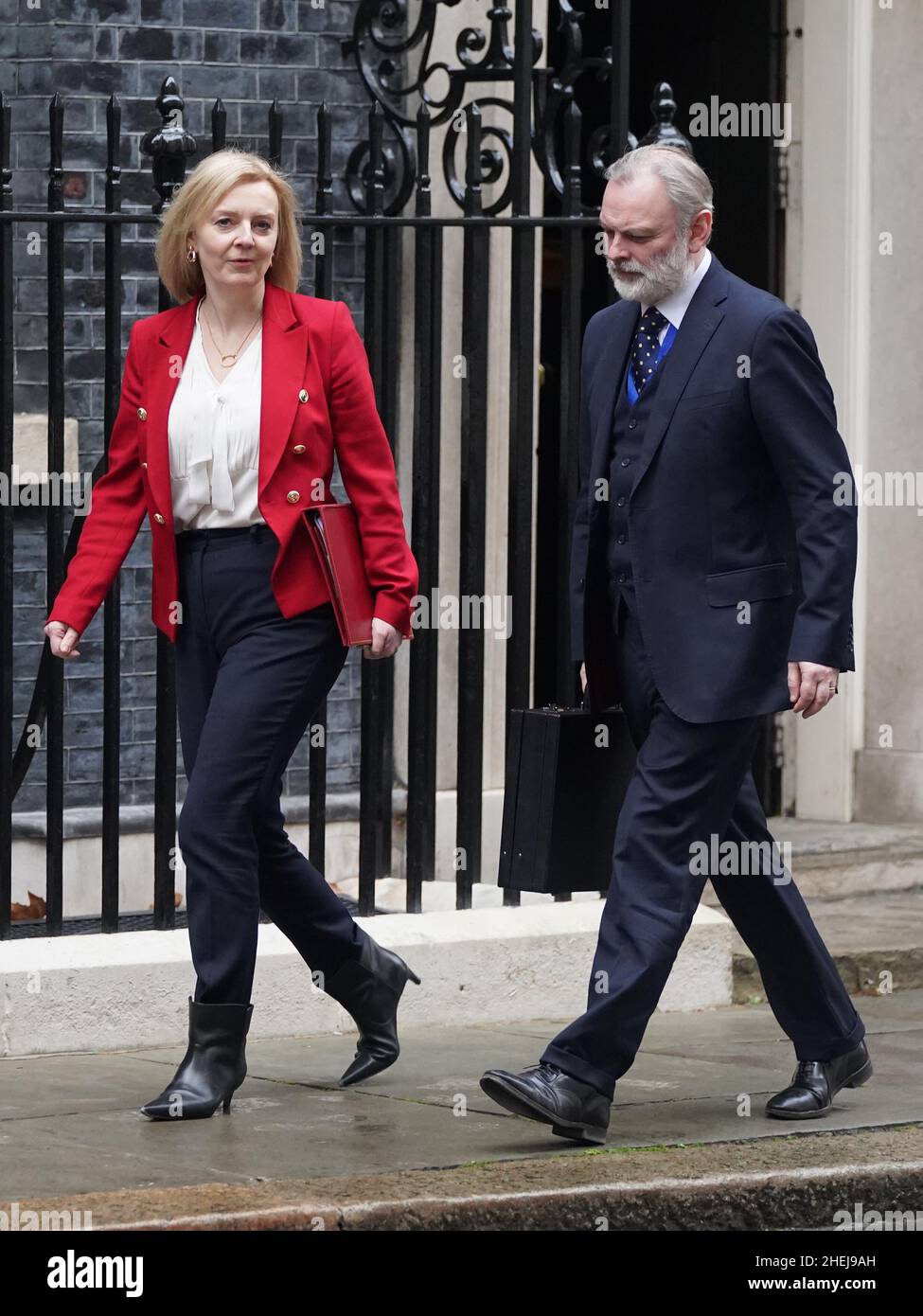Foreign Secretary Liz Truss and Tim Barrow, Political Director at the ...