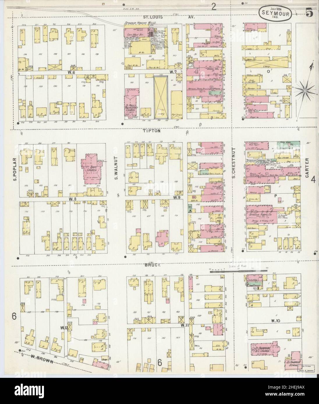 Seymour indiana map hi-res stock photography and images - Alamy