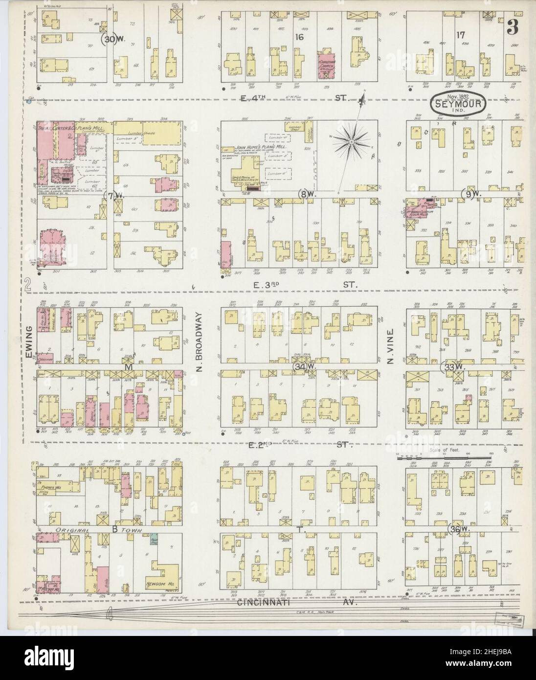 Seymour indiana map hi-res stock photography and images - Alamy