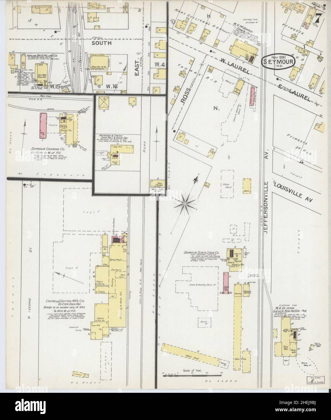 Seymour indiana map hi-res stock photography and images - Alamy