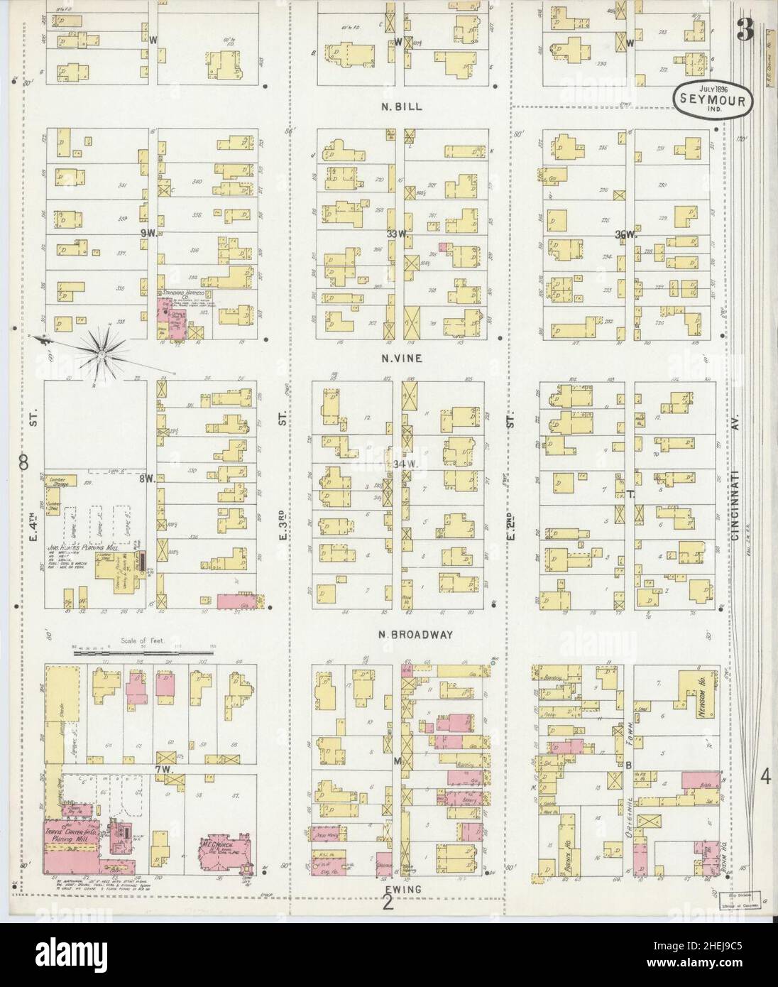 Seymour indiana map hi-res stock photography and images - Alamy