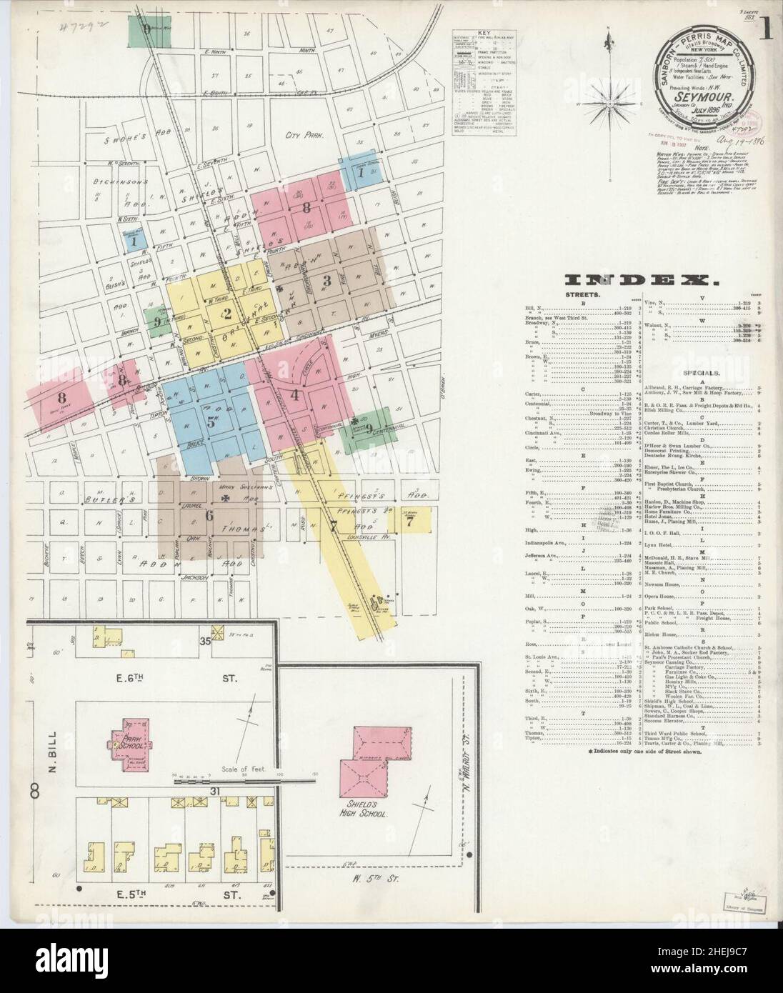 Seymour Indiana Zoning Map