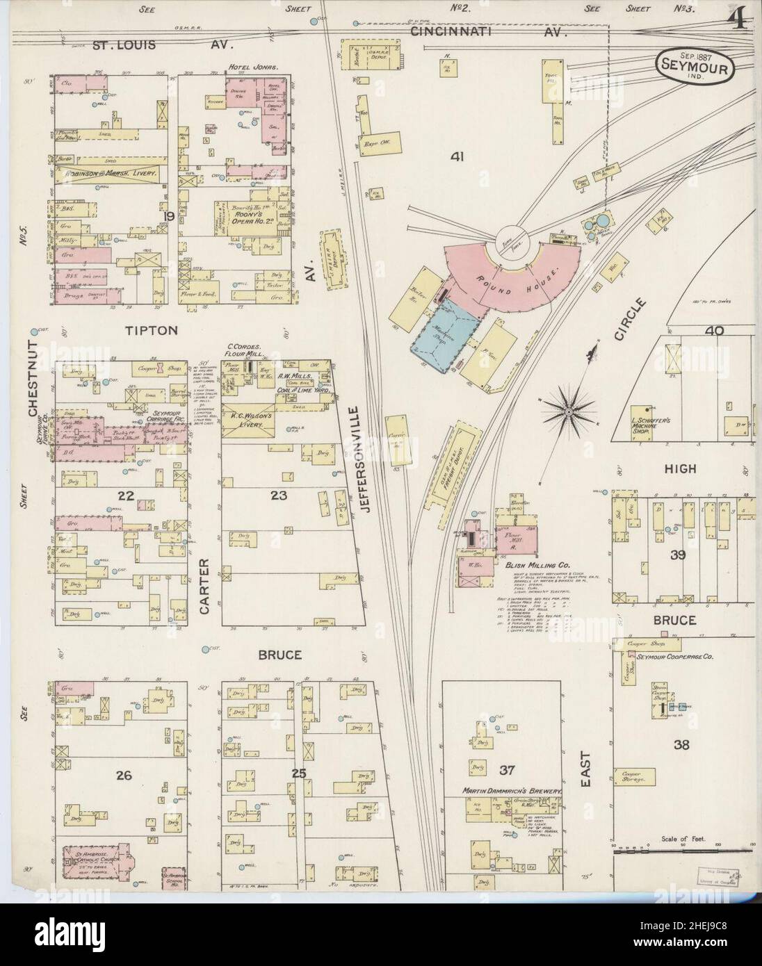 Seymour indiana map hi-res stock photography and images - Alamy